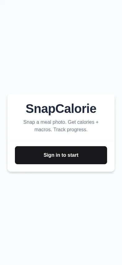 SnapCalorie AI Tracker