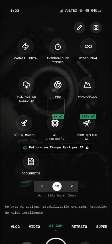 AI Cam Dark UI