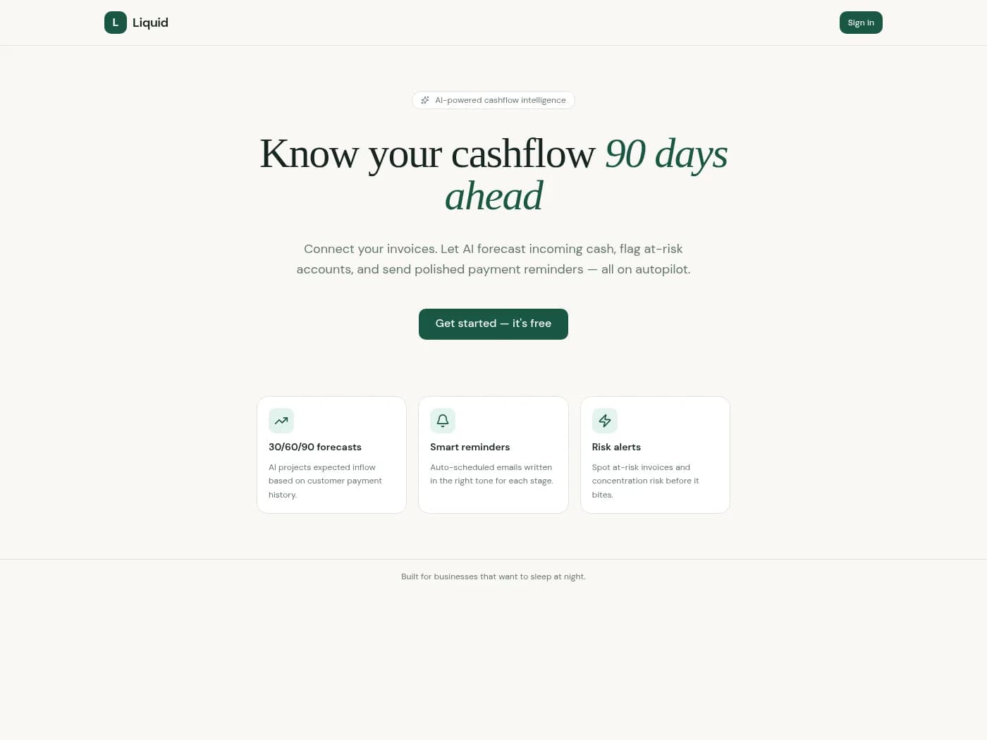 AI Cashflow Forecaster