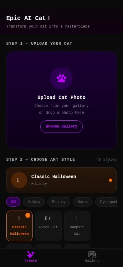 Epic AI Cat Canvas