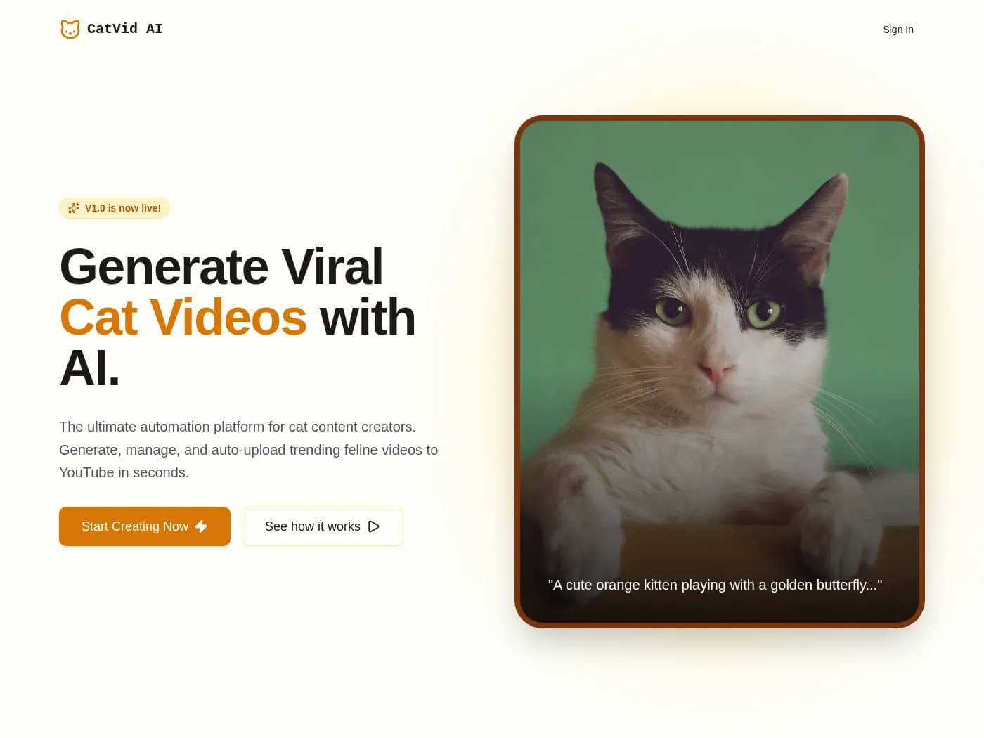 CatVid AI Uploader