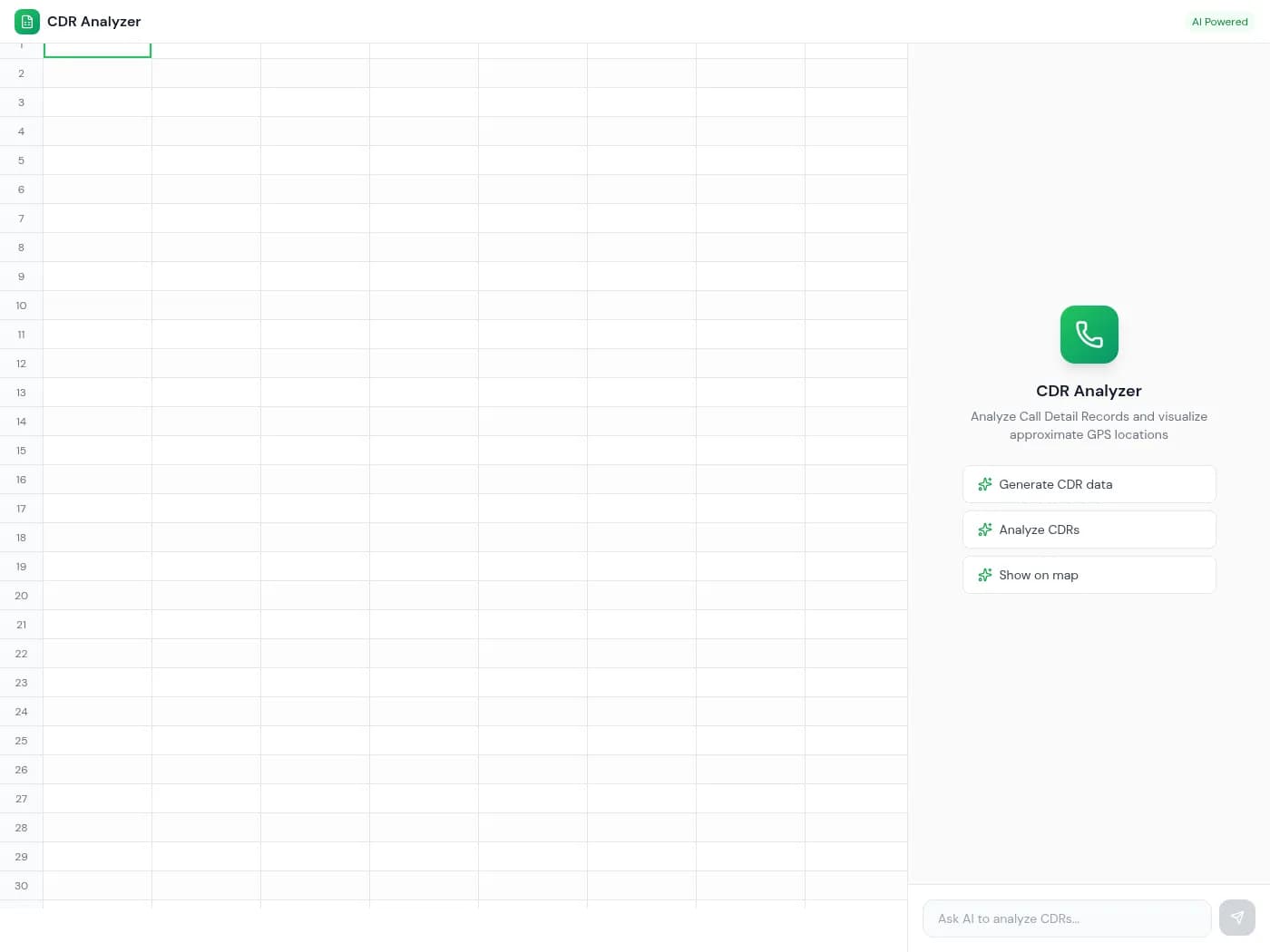 AI Excel CDR Analyzer