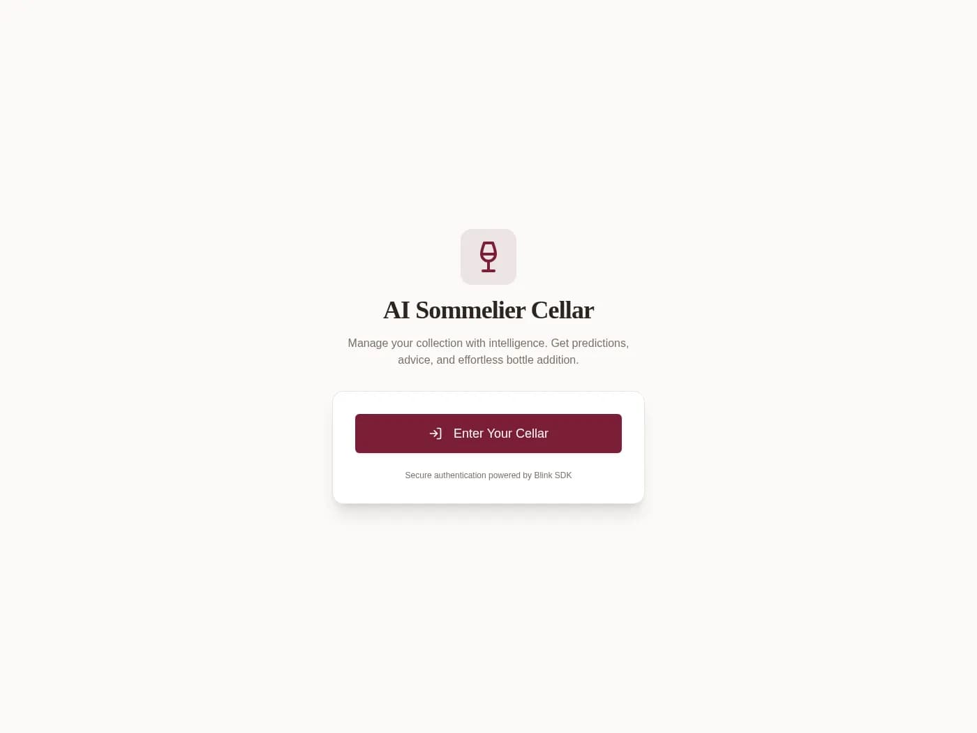 AI Sommelier Cellar