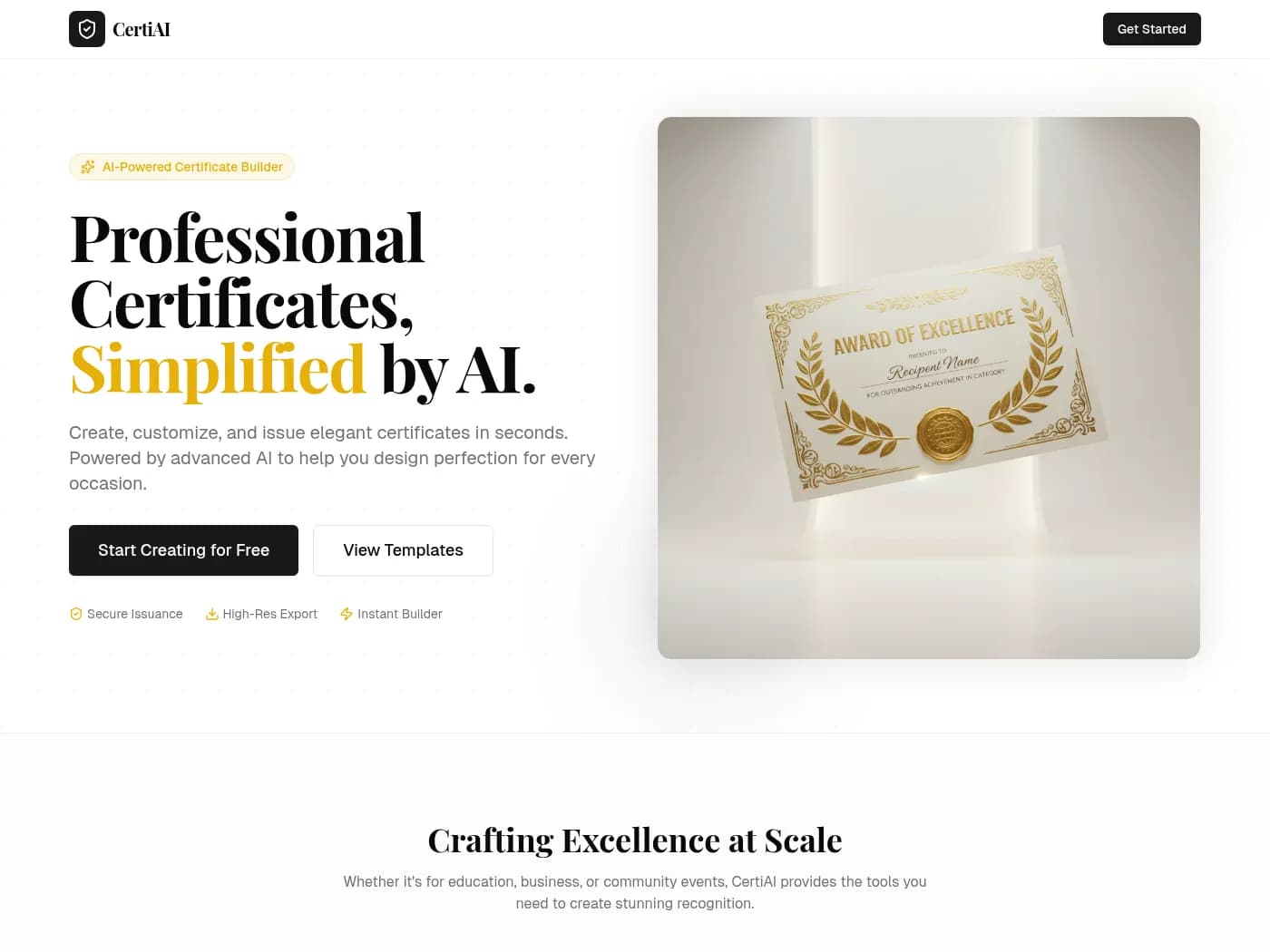 AI Certificate Creator