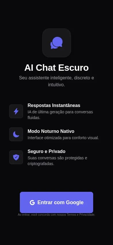 Chat AI Escuro Mobile