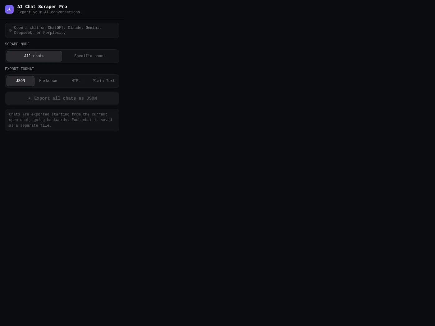 AI Chat Scraper Pro