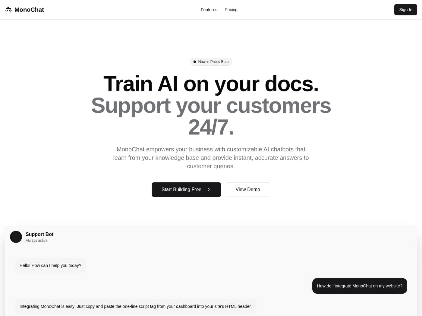 AI Chatbot Support Hub