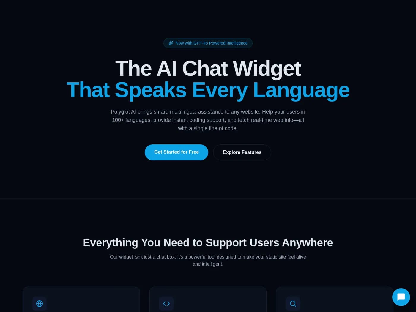 Polyglot AI Chat Widget