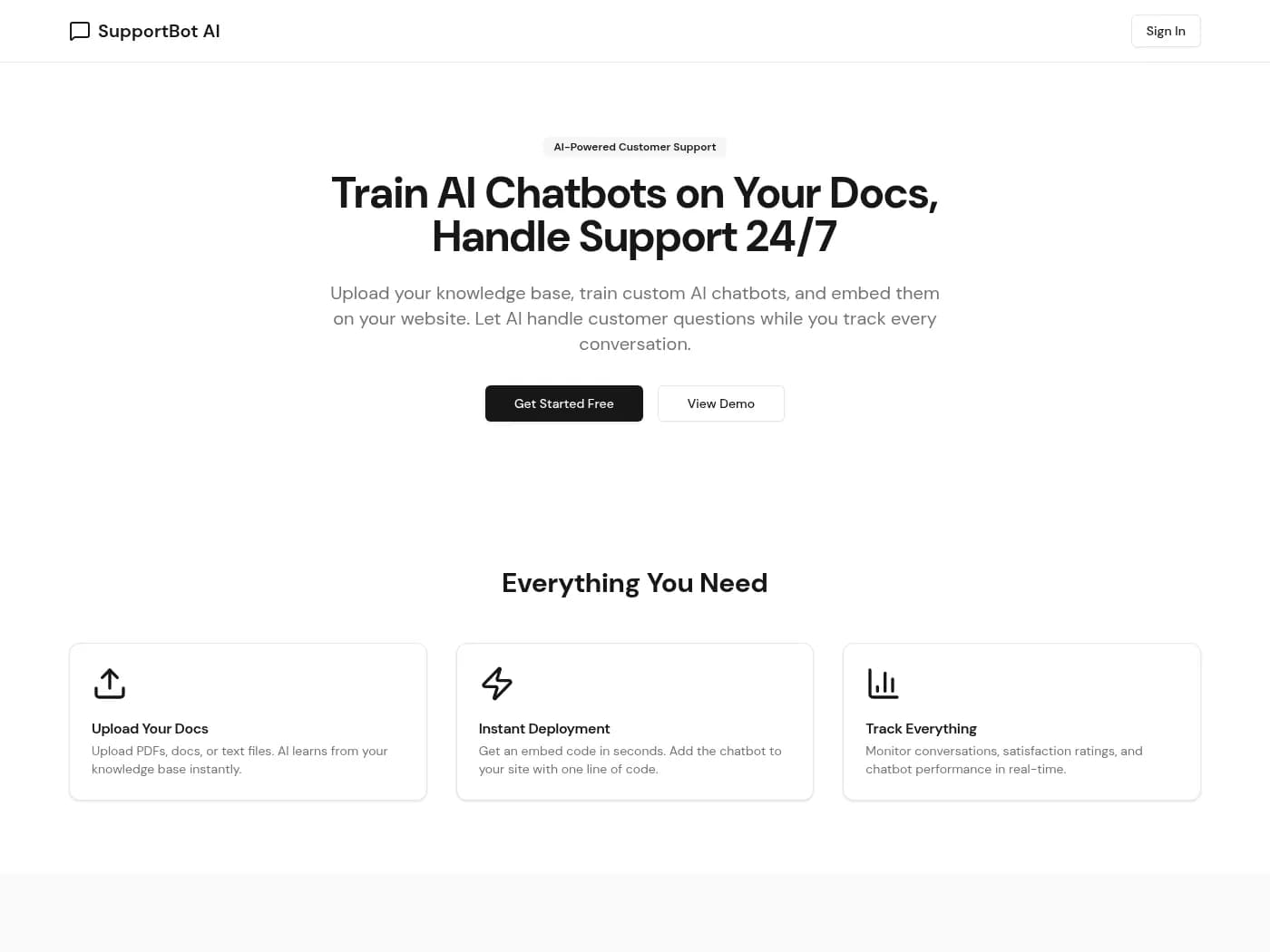 AI Support Bot Platform