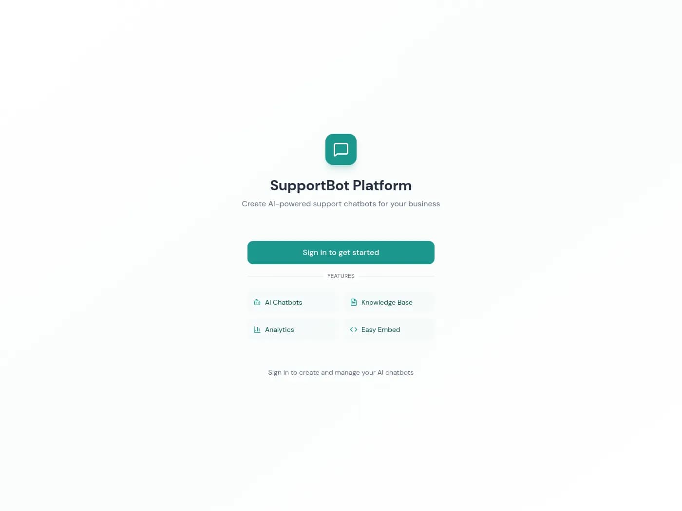 SupportBot Platform