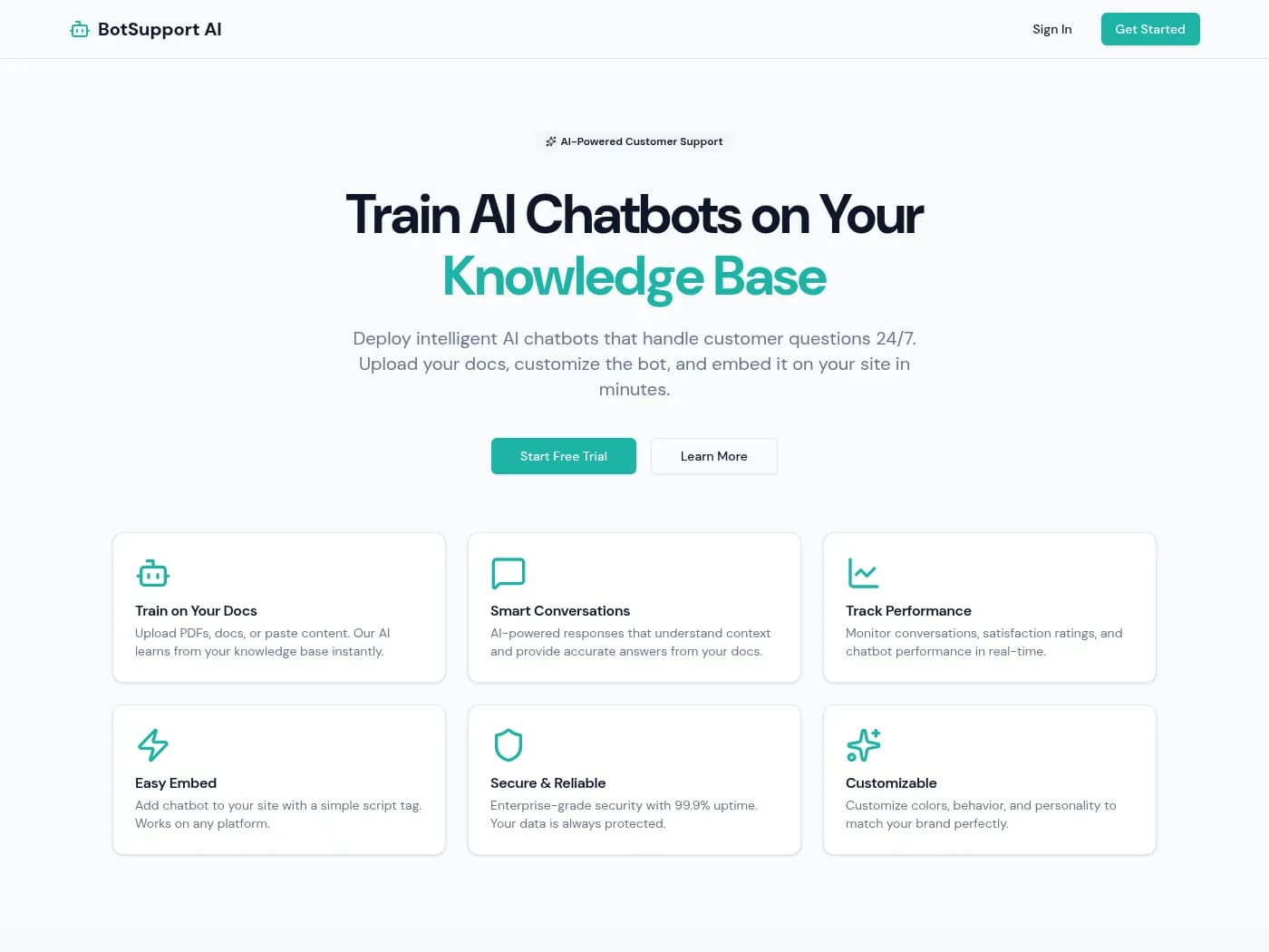 AI Support Bot Platform