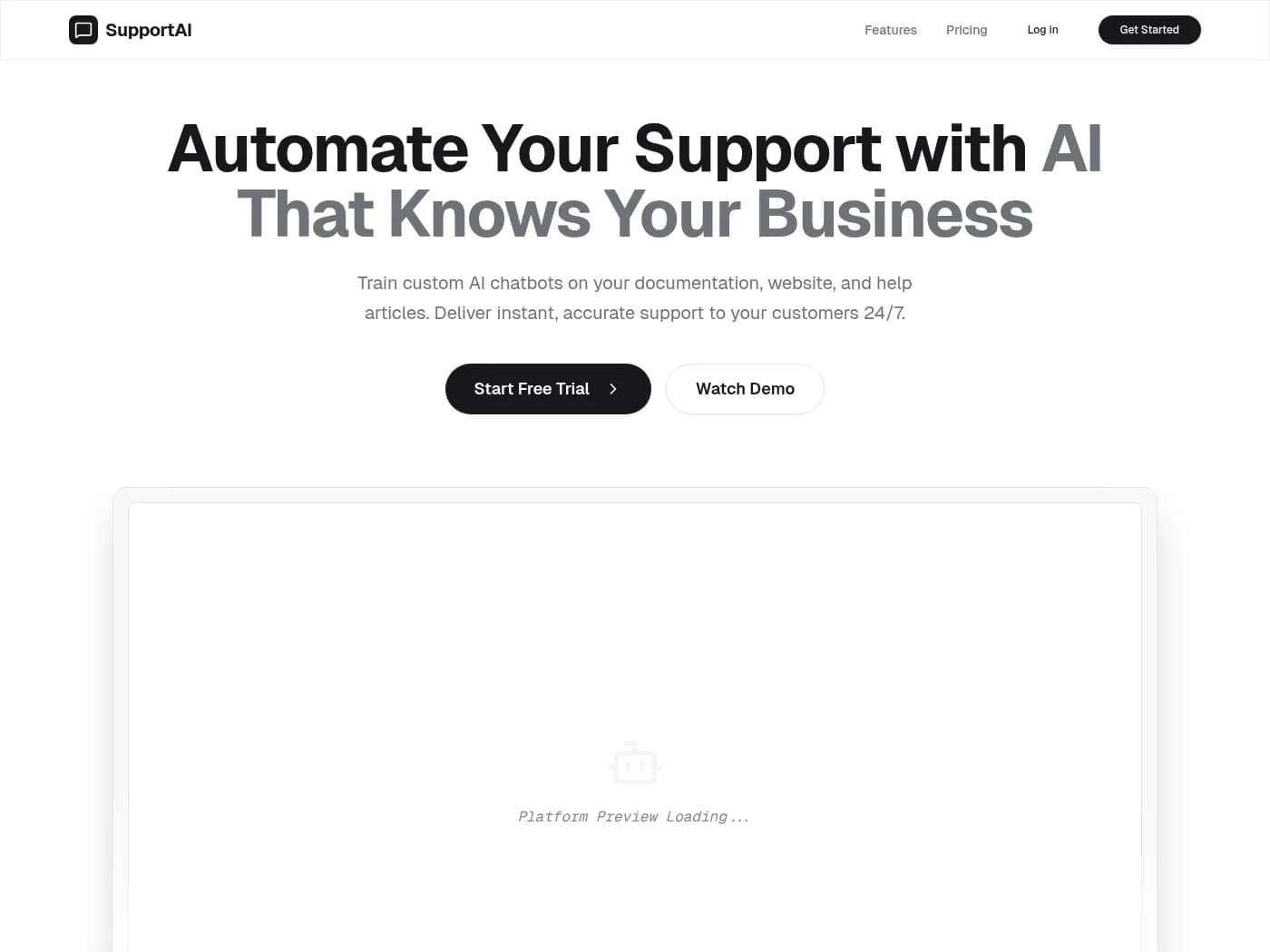 AI Support Chatbot Platform