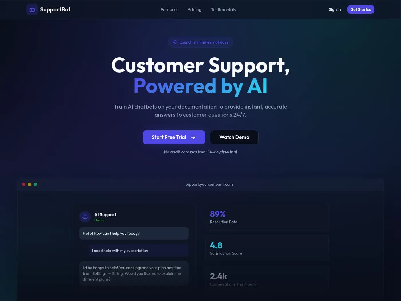 SupportBot Platform