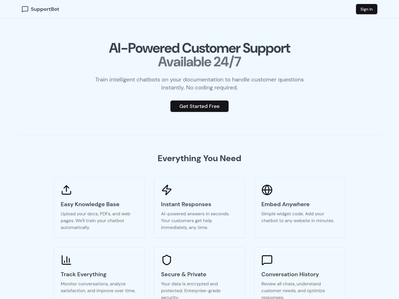 SupportBot Platform