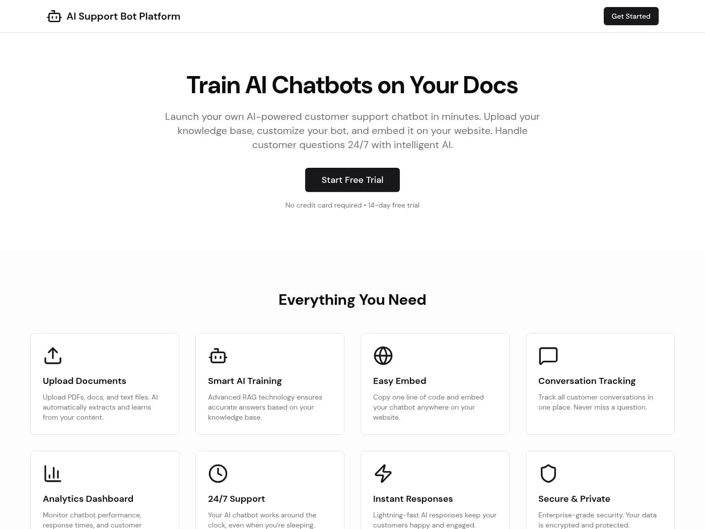 AI Support Bot Platform