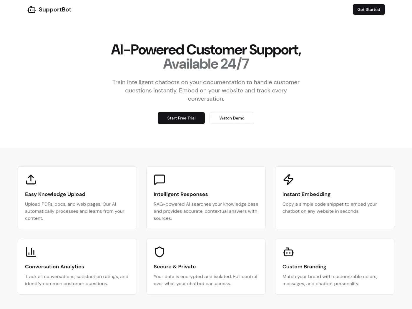 AI SupportBot Platform