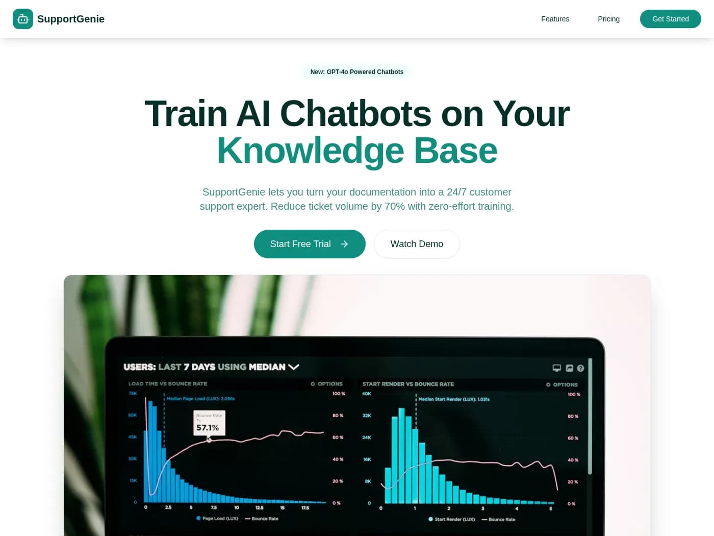 SupportGenie Chatbot Platform