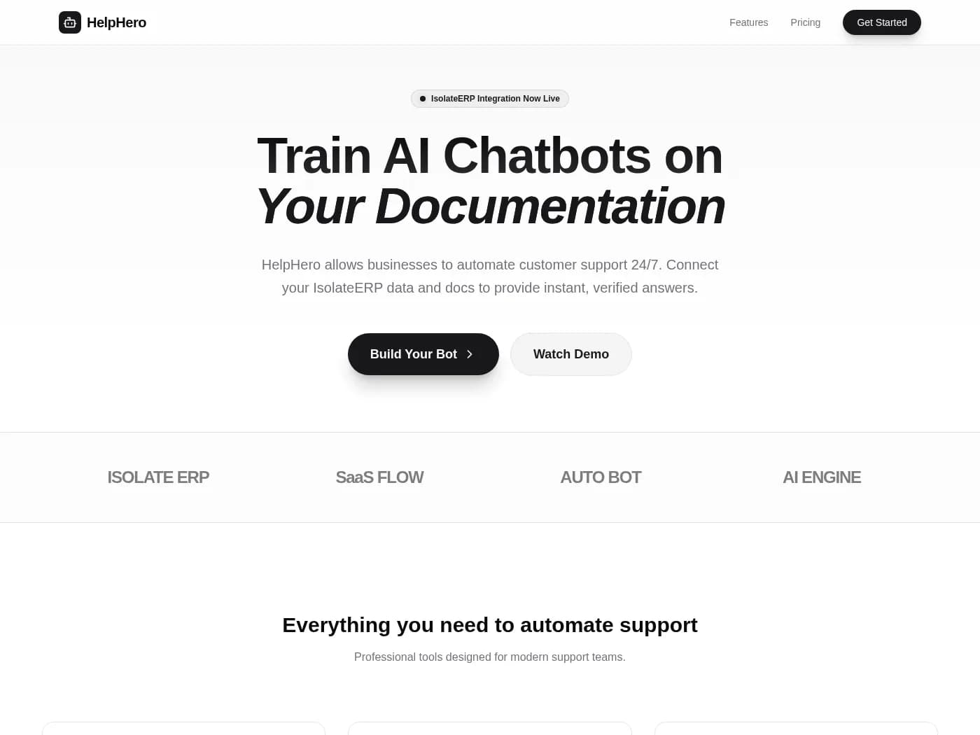 HelpHero Chatbot Platform