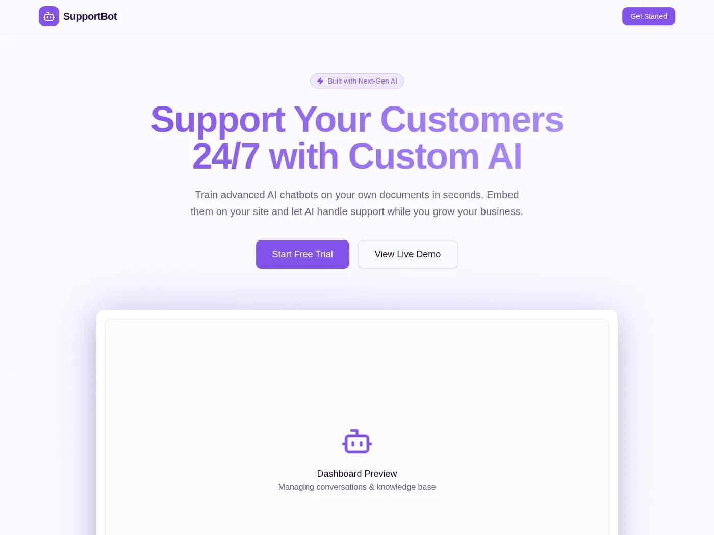 SupportBot Platform