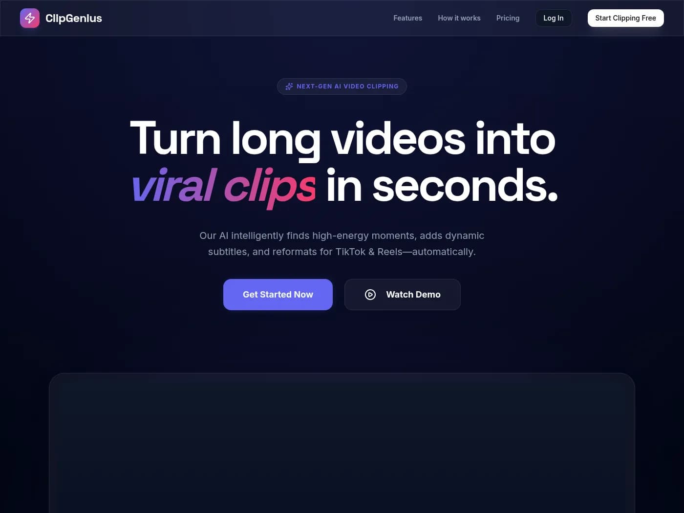 ClipGenius AI Editor