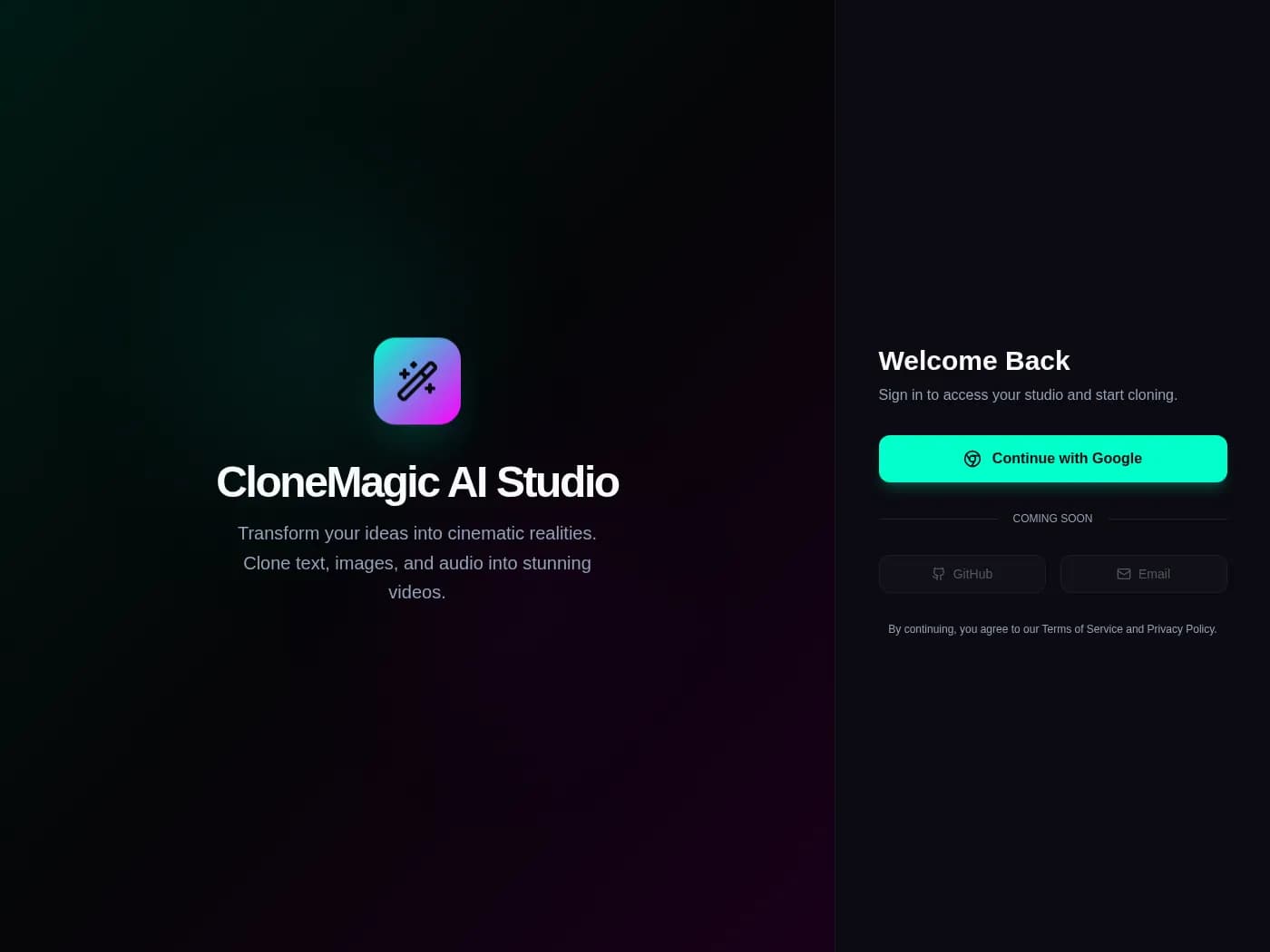 CloneMagic AI Studio