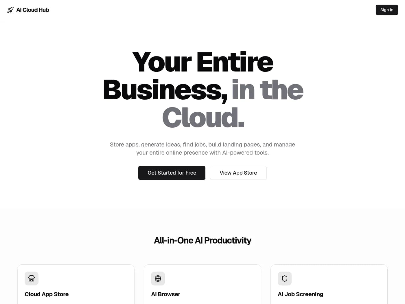 AI Cloud WorkHub