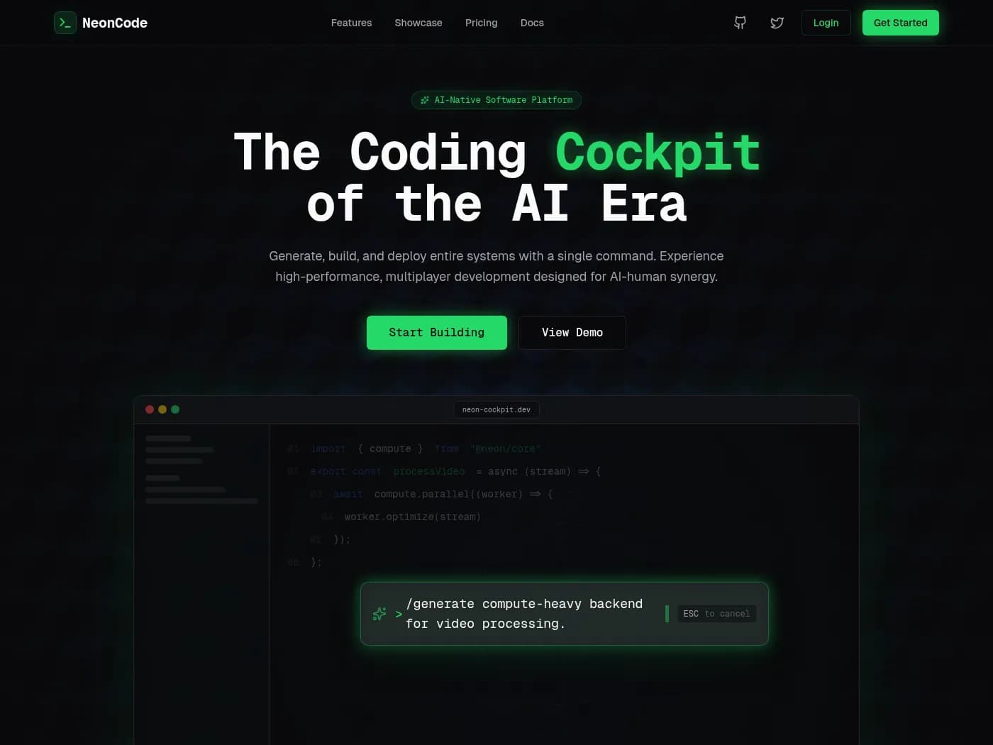 NeonCode Cockpit
