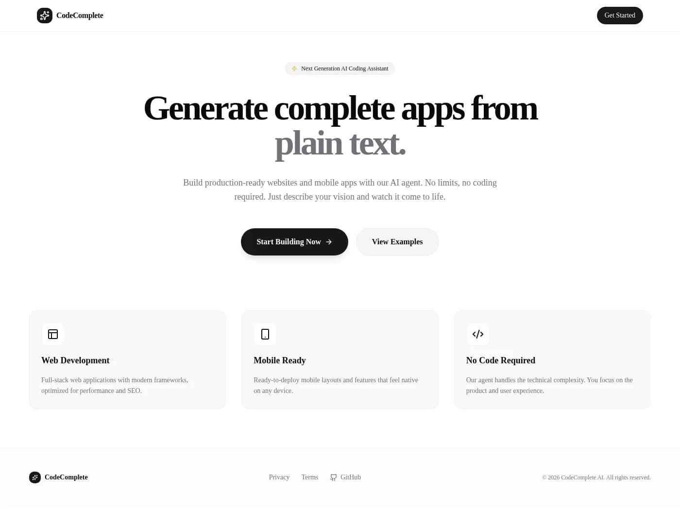 CodeComplete AI Assistant
