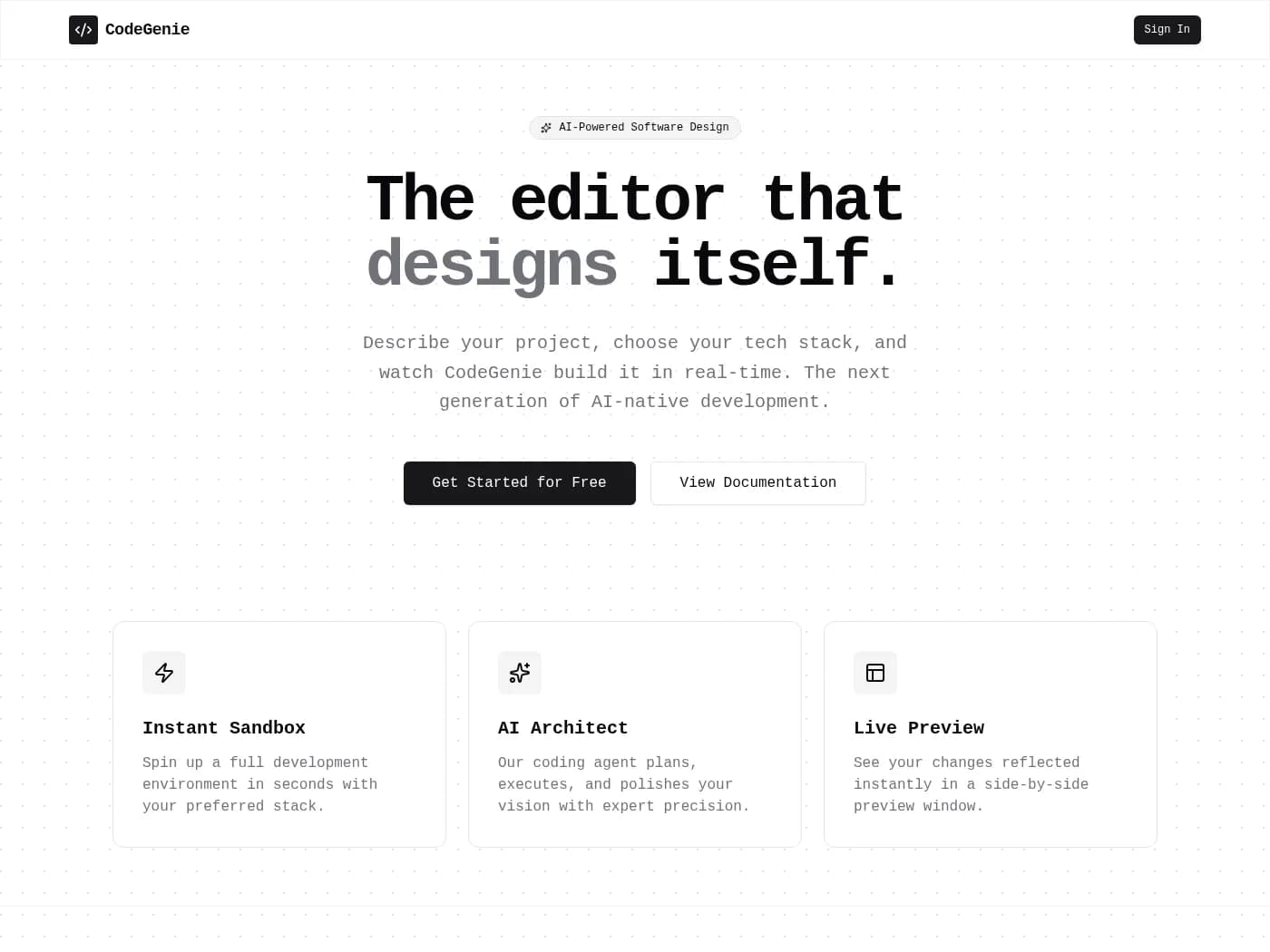 CodeGenie AI Editor