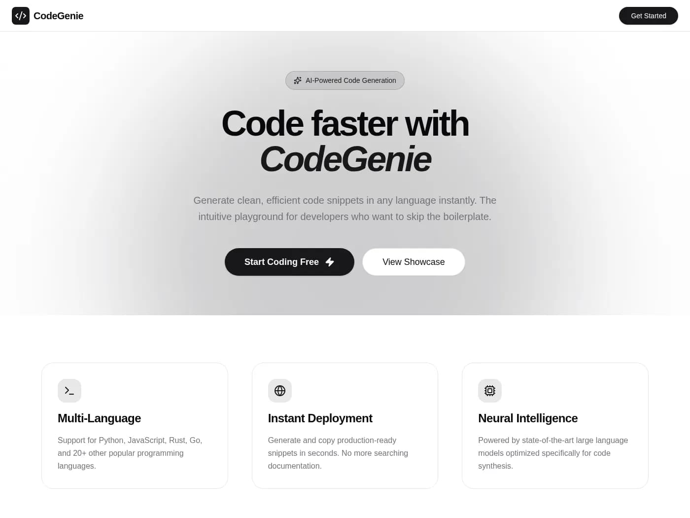 CodeGenie AI Platform