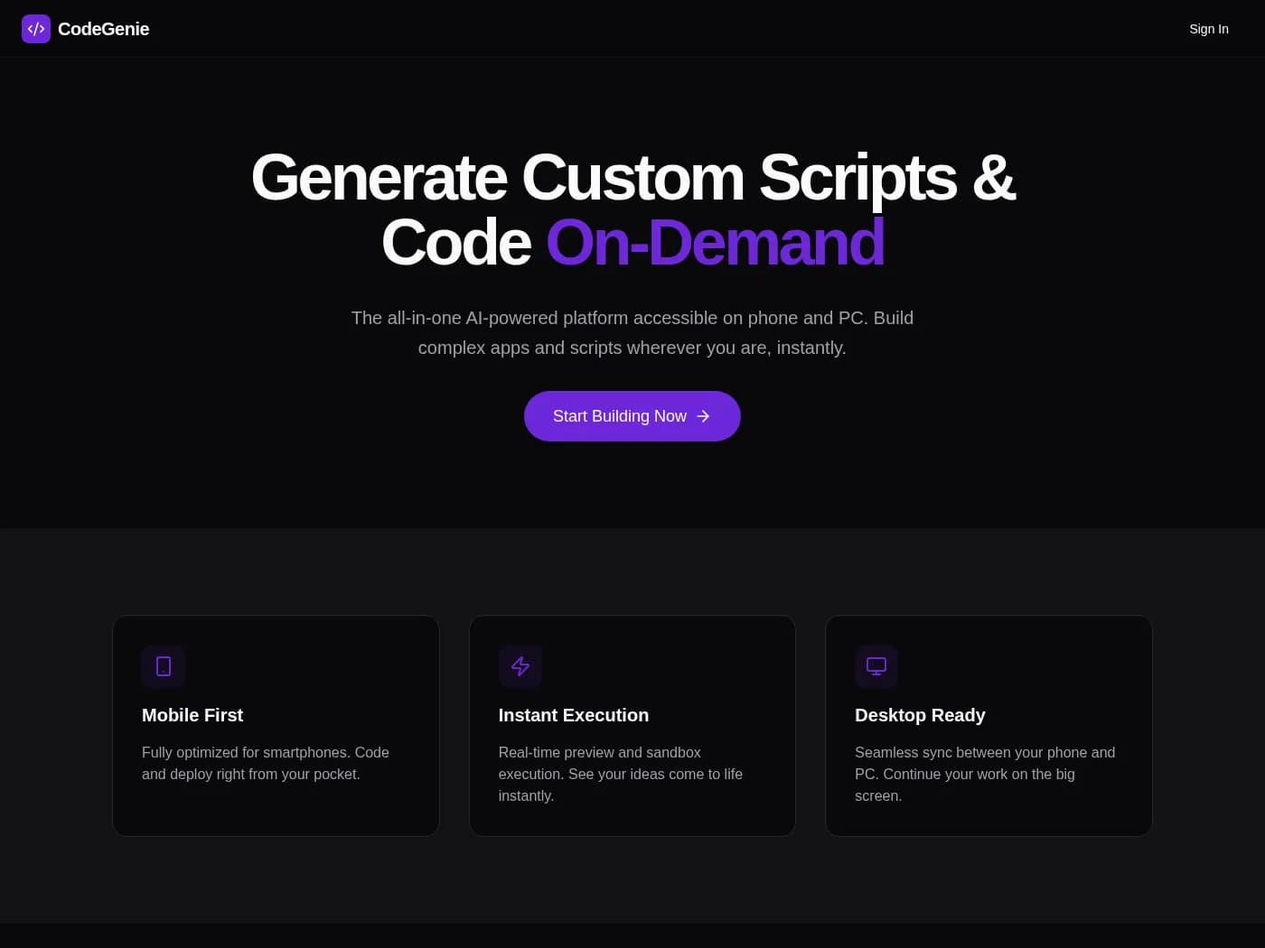 CodeGenie AI Studio