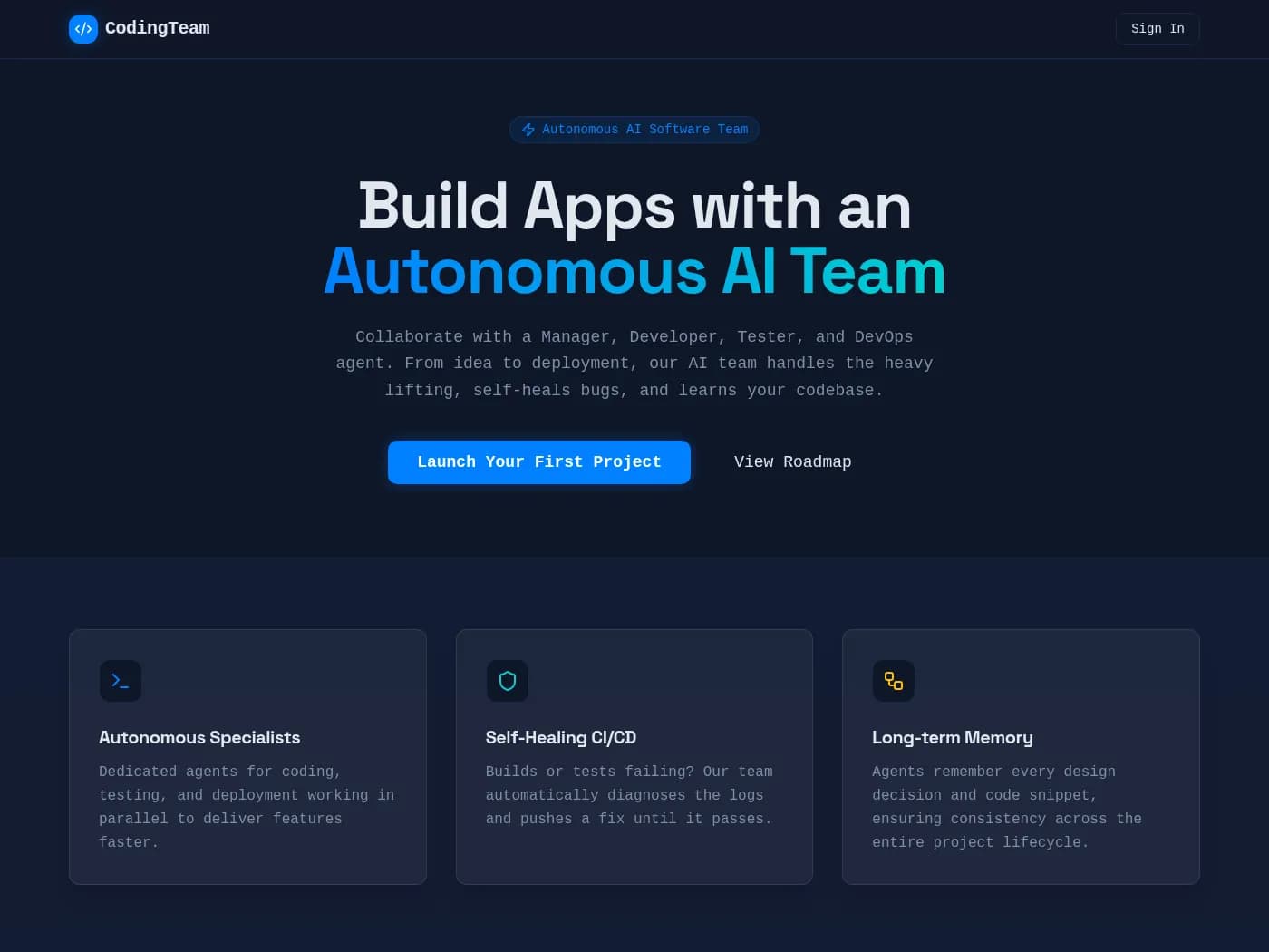AI Coding Team Hub