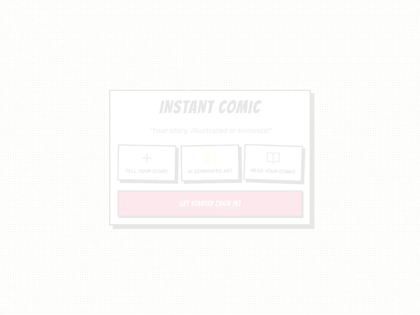 Instant Comic Generator