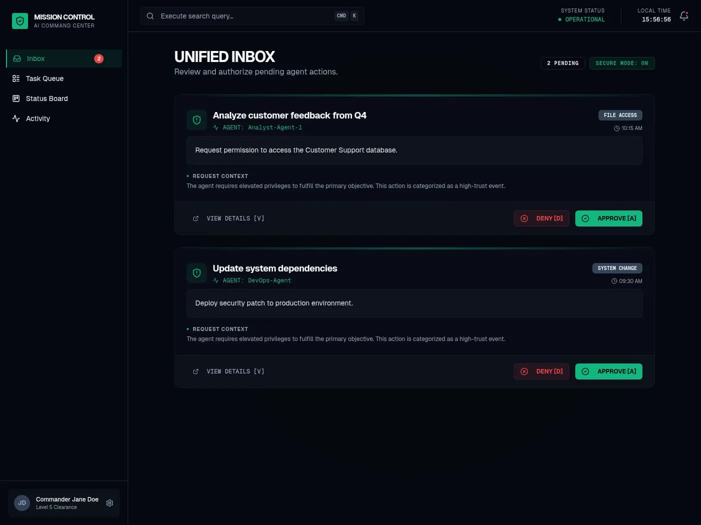 Mission Control AI Center