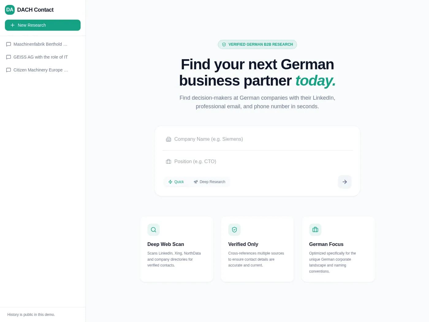 DACH Contact Finder