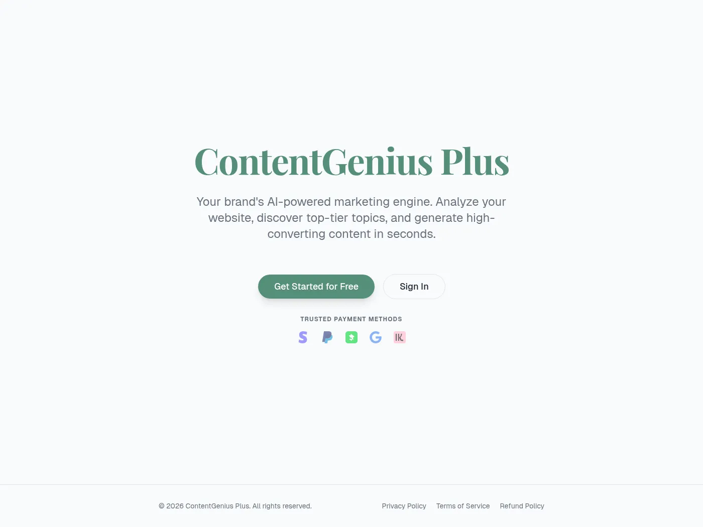 ContentGenius + Platform