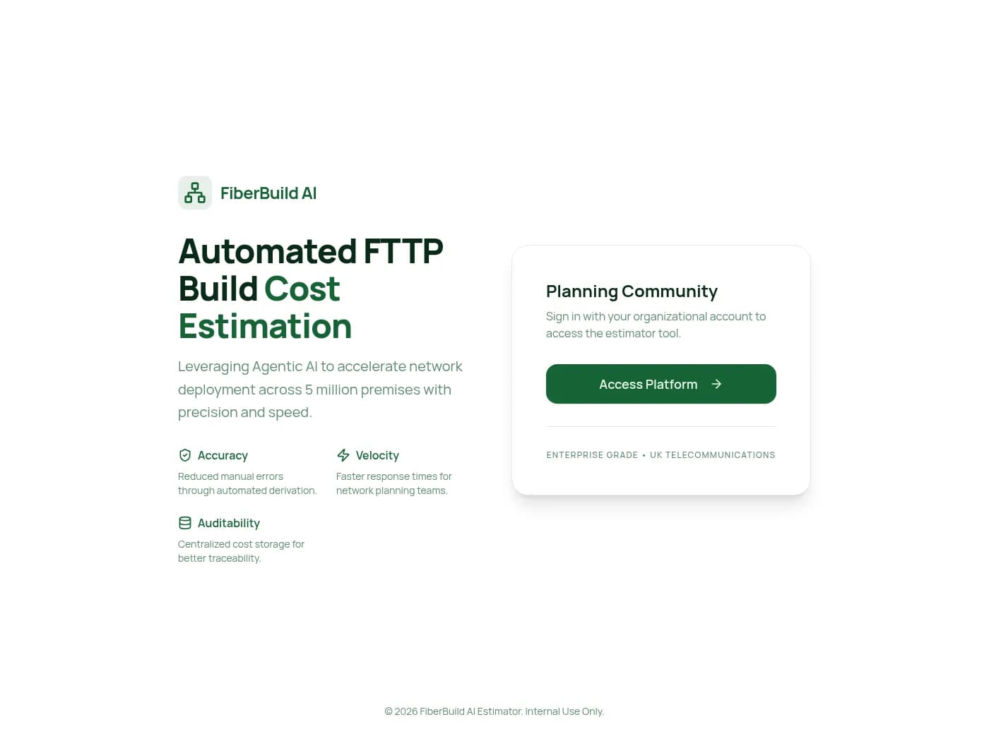 FiberBuild AI Estimator