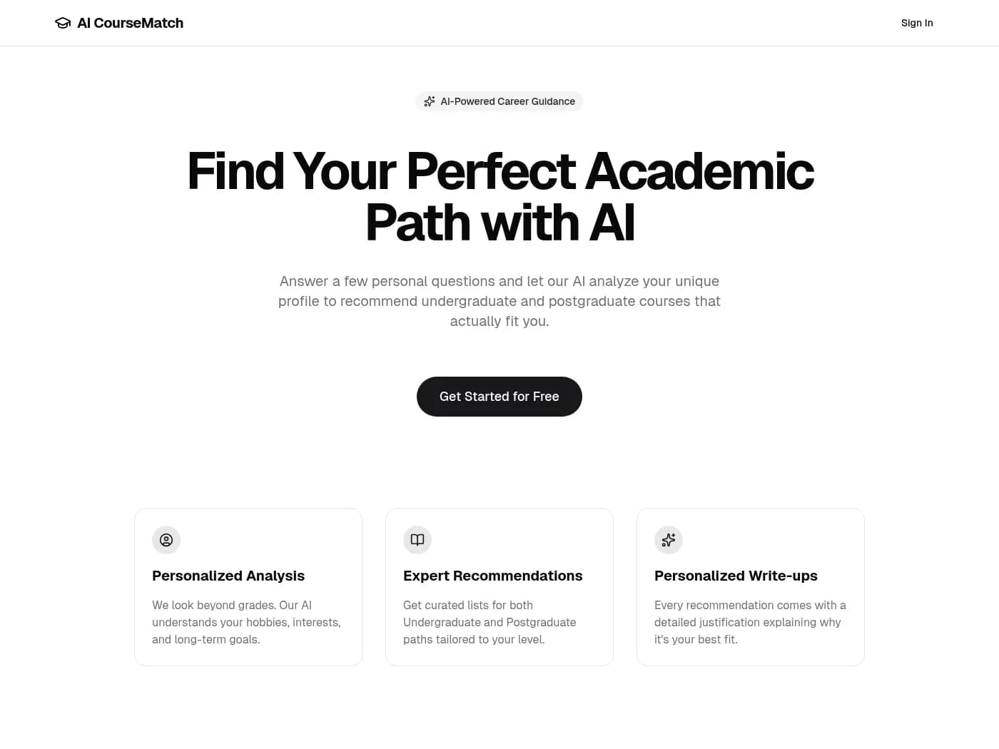 AI CourseMatch Advisor