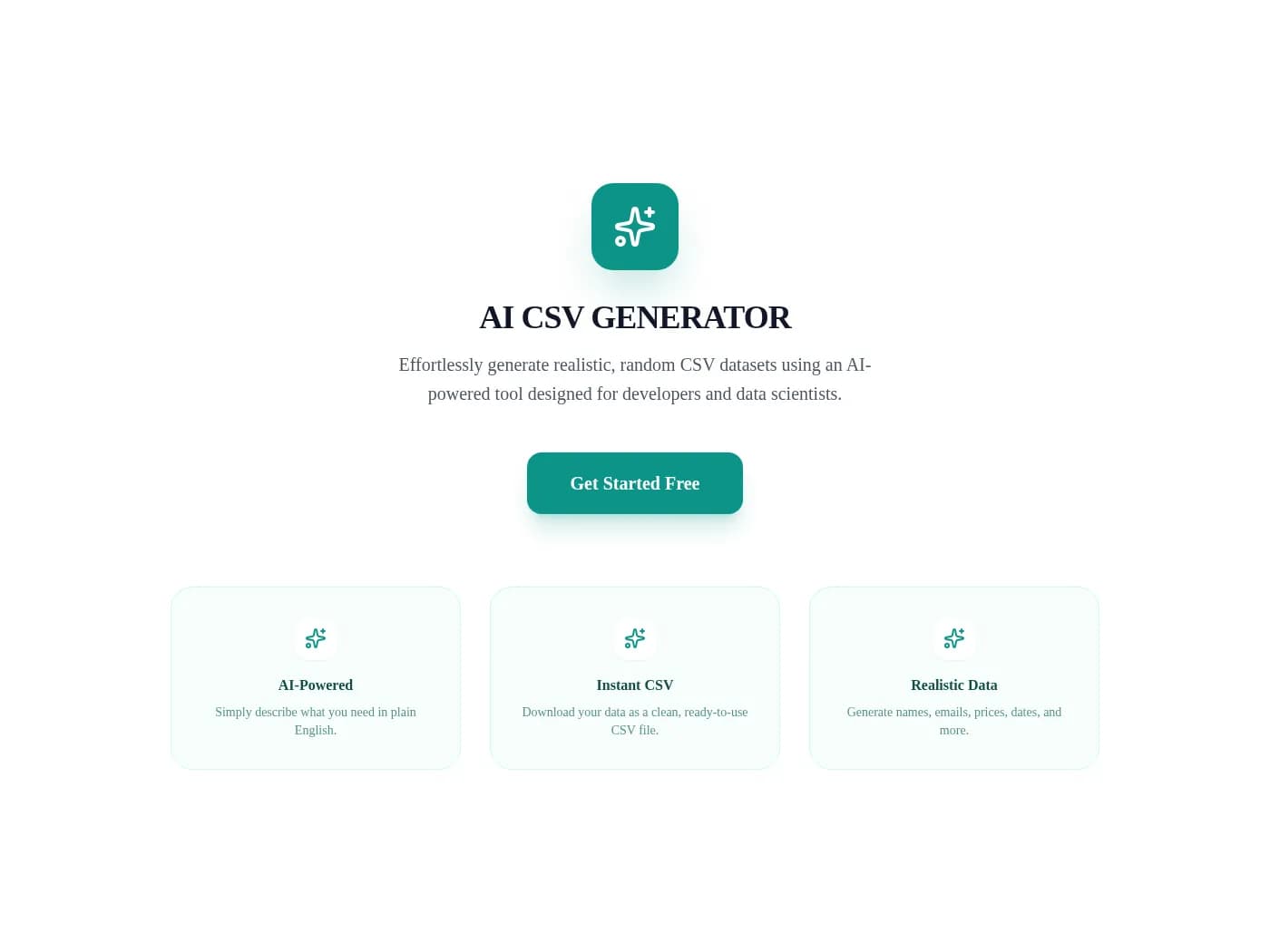 AI CSV Data Generator