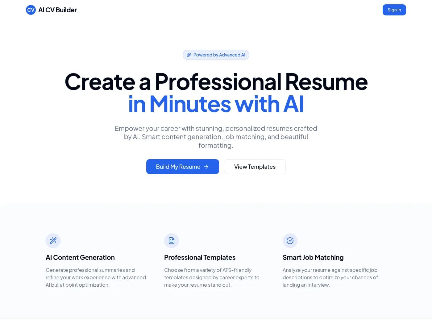 AI CV Builder Pro