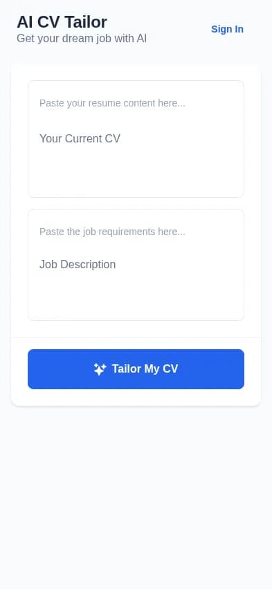 AI CV Tailor