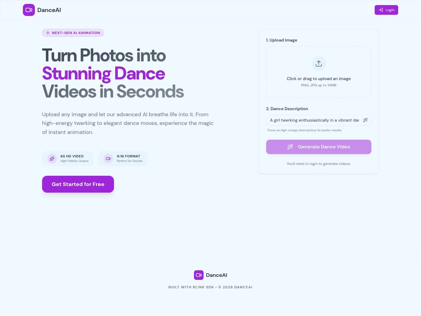 AI Dance Video Generator