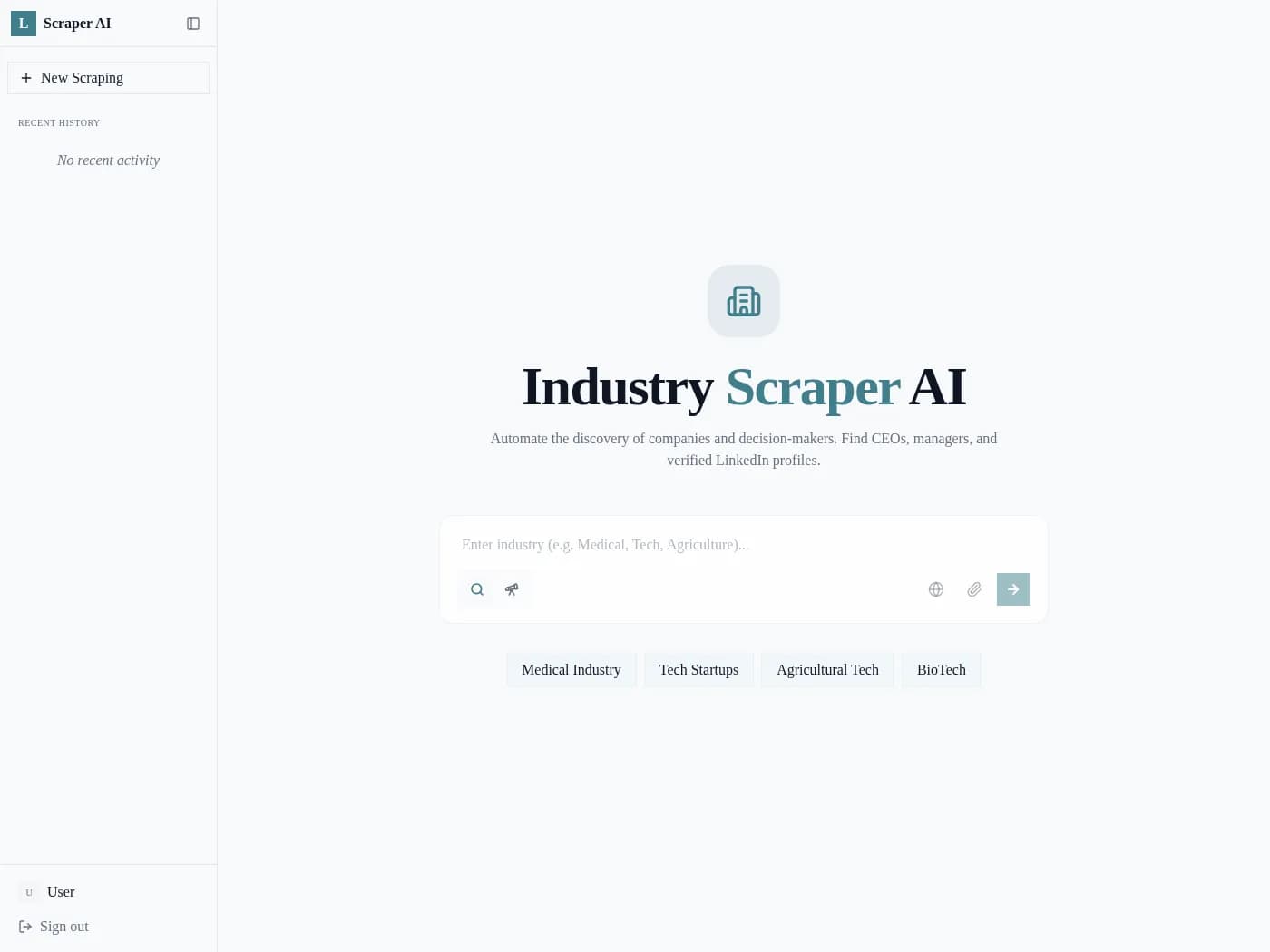 Industry Data Scraper AI