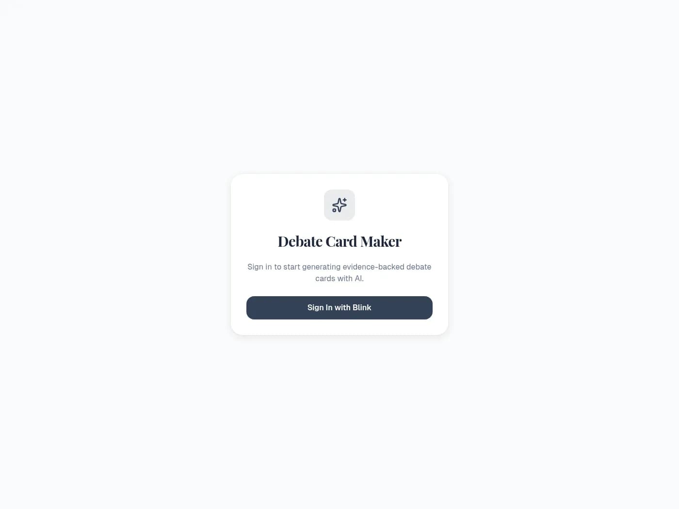 AI Debate Card Maker