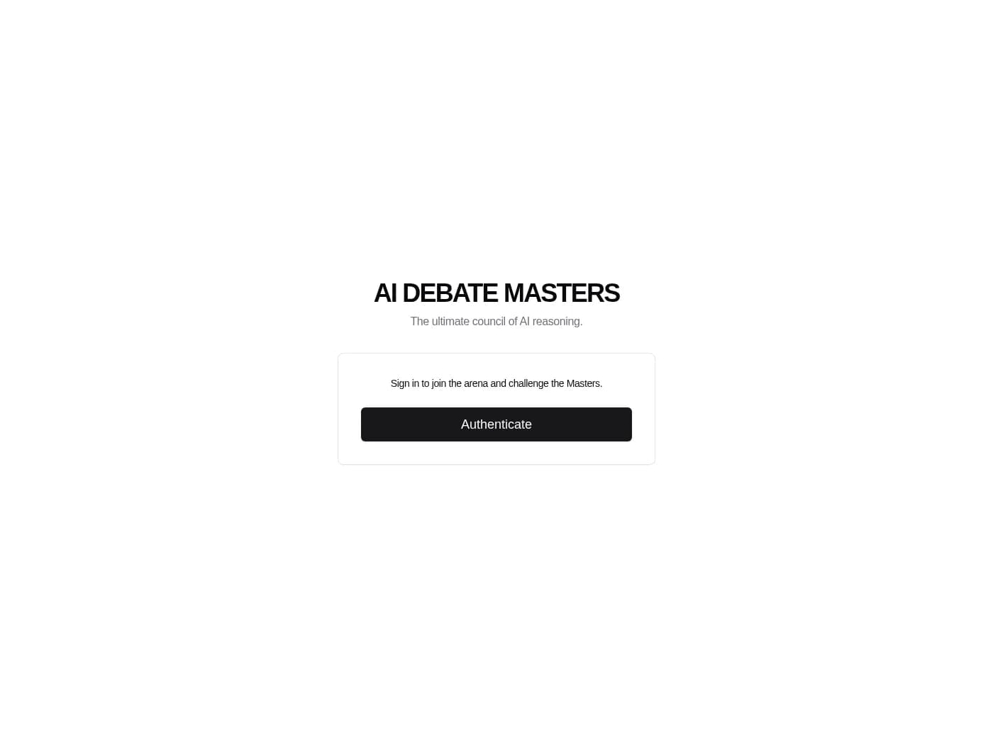 AI Debate Masters