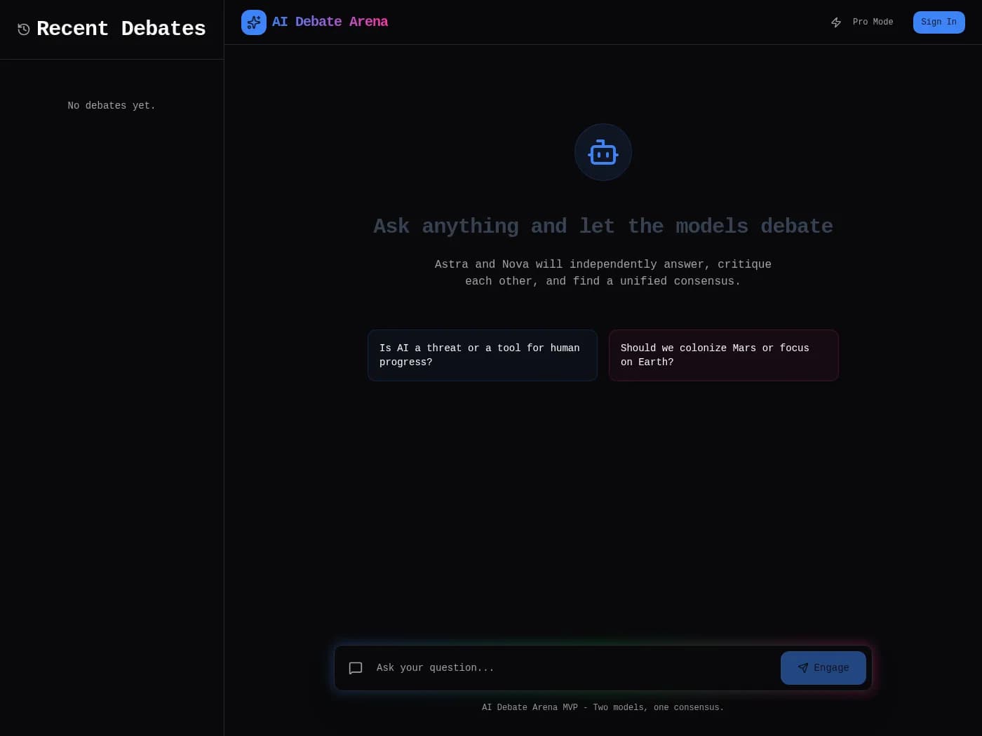 AI Debate Arena