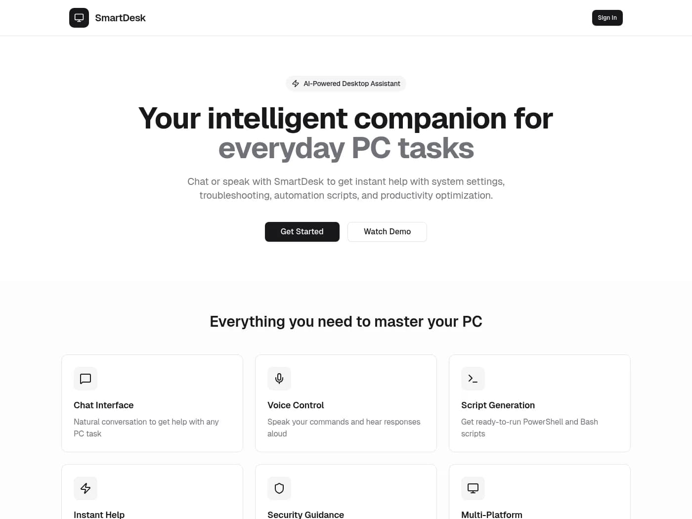 SmartDesk Assistant