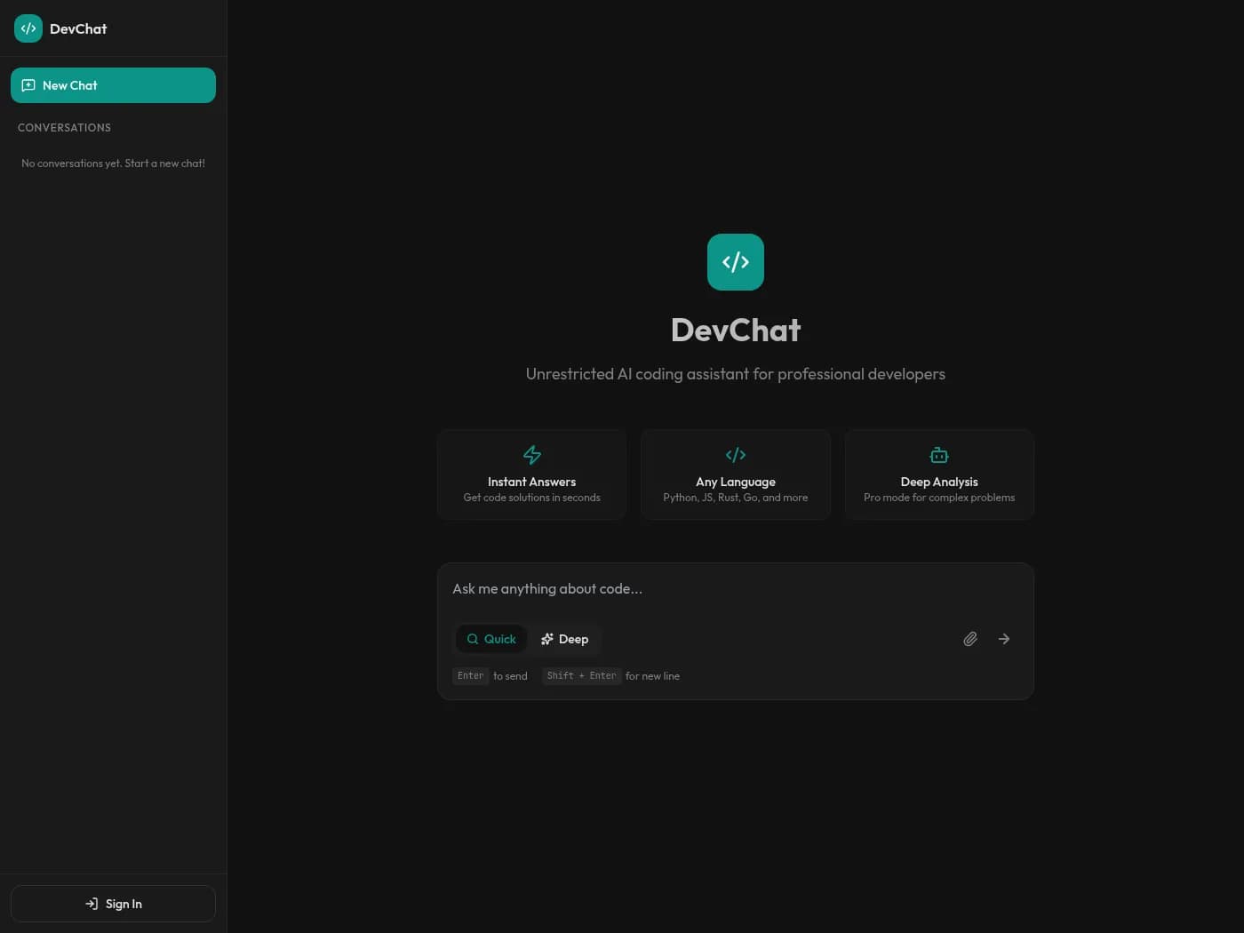Unrestricted Dev Chat
