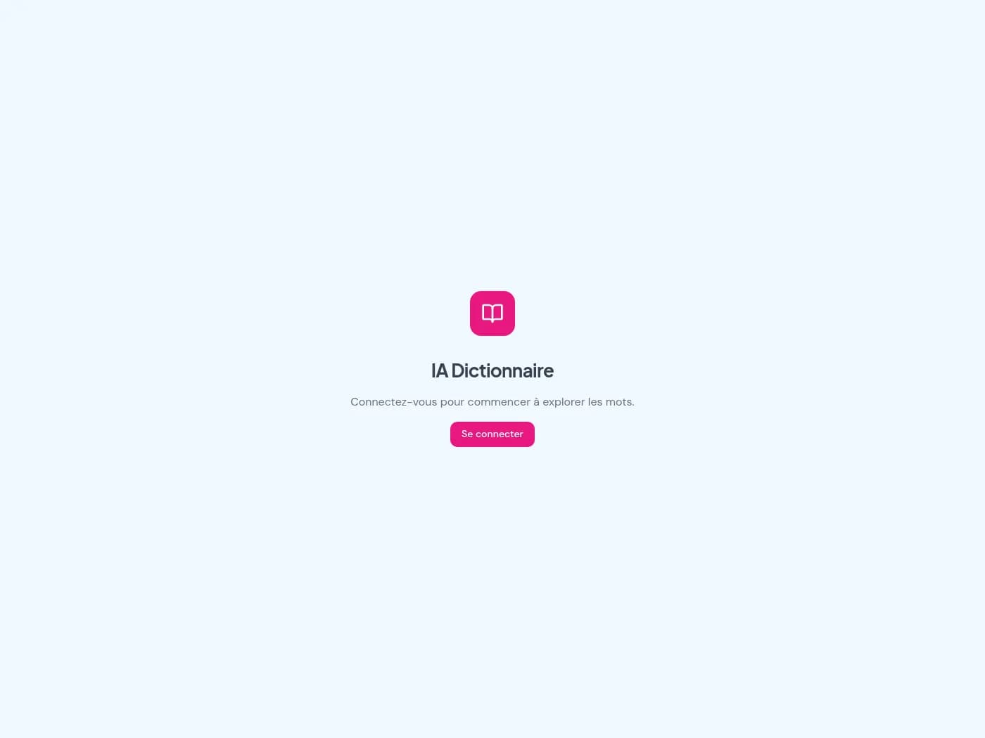 IA Dictionnaire App