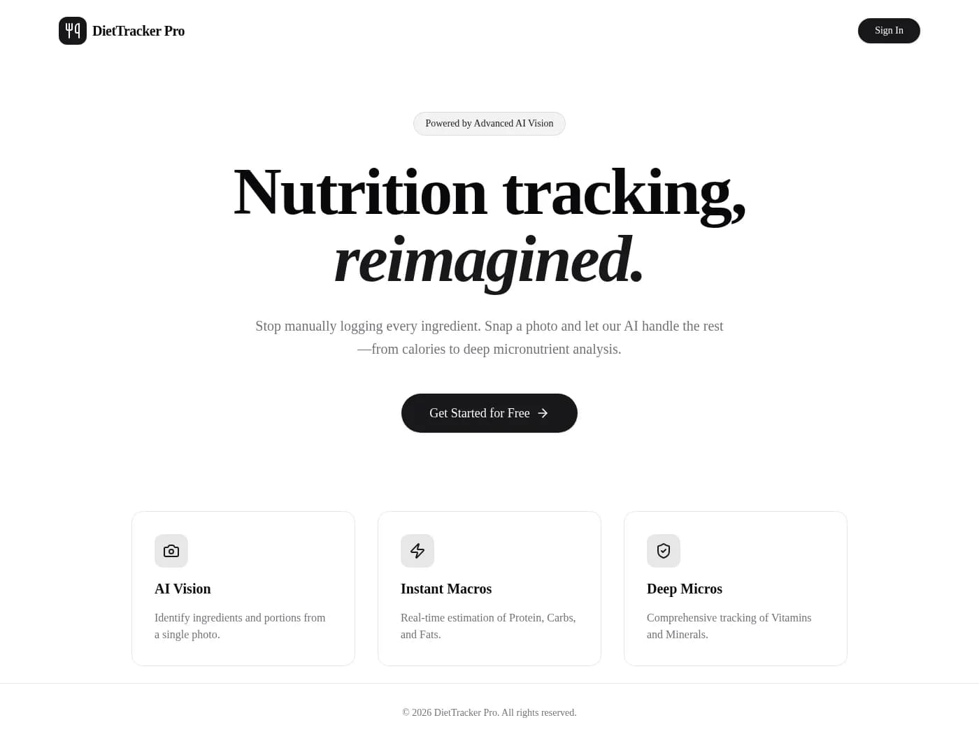 AI Diet Tracker Pro